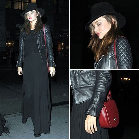 Miranda Kerr Wearing A Leather Jacket In Nyc November 3 2011