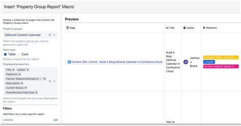 How To Build A Super Helpful Blog Editorial Calendar In Confluence Cloud News Tips Guidance