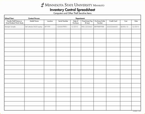Cattle Inventory Spreadsheet Template Db Excel