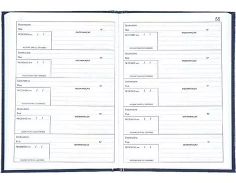 Livro Protocolo Correspond Folhas Parcelamento Sem Juros
