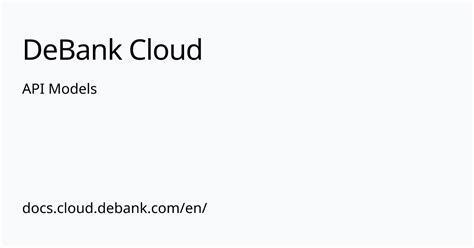 Api Models Debank Cloud