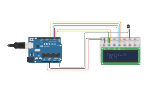 Circuit Design Датчик температуры 1 Tinkercad