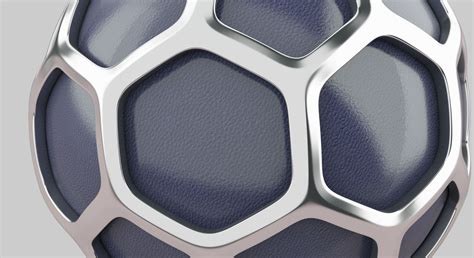 육각형 은색 공 3d 모델 29 3ds Fbx Obj C4d Free3d