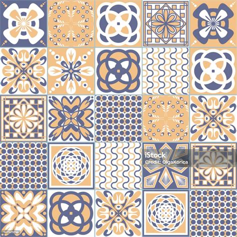 Azulejo Talavera 세라믹 타일 스페인어 패턴 다채로운 전통 빈티지 배경 벡터 일러스트 레이 션 0명에 대한 스톡 벡터 아트 및 기타 이미지 Istock