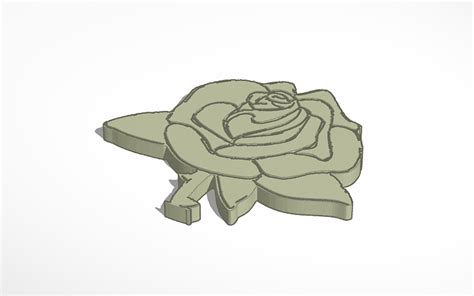 3d Design Grateful Dead Rose Rose Only Tinkercad