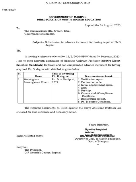 Advance Increment Pdf
