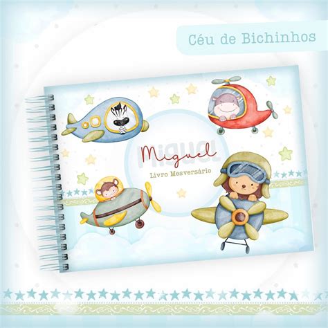 Kit Livro Bebê Álbum Mêsversário Cader De Saúde Elo7