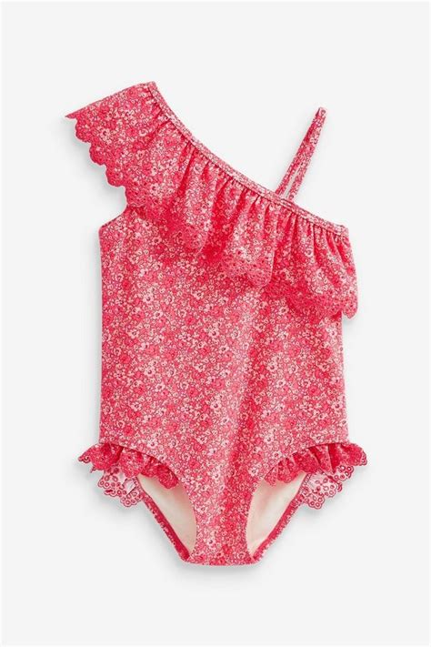 Laura Ashley Badeanzug Laura Ashley Asymmetrischer Badeanzug Broderie