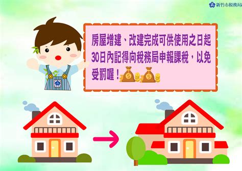 新竹市稅務局 稅務風兒 💡租稅小學堂💡 房屋如有新、增、改建或使用情形變更🏘 記得於30日內主動向稅務局申報