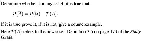 Solved Determine Whether For Any Set A It Is True That Chegg Com