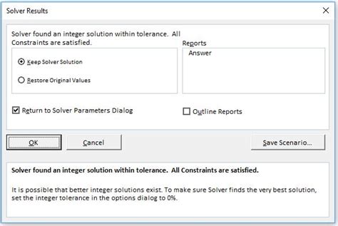 Linear Programming Excel Solver Template