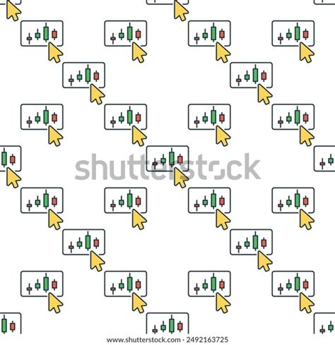 Candlestick Chart Mouse Cursor Vector Concept Stock Vector Royalty Free 2492163725 Shutterstock