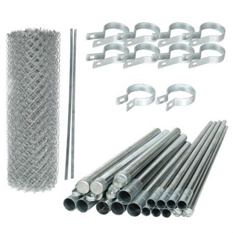 ALEKO KITCLF6X50 6 X 50 Ft Galvanized Steel Chain Link Fence Complete