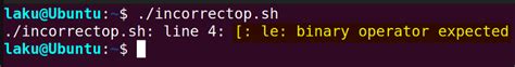 Solved Binary Operator Expected Error In Bash LinuxSimply