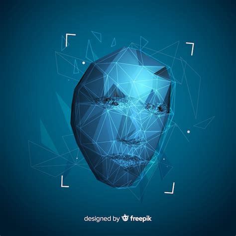 Free Vector Face Recognition Abstract Software Interface