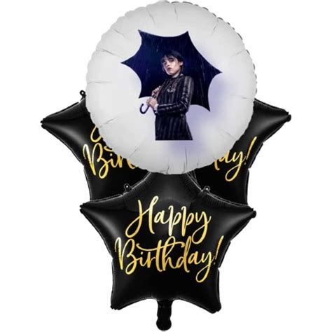 Set di Palloncini Mercoledì Addams per feste di compleanno