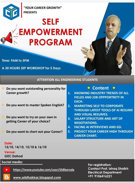 Shailesh Thakkar On Linkedin Self Empowerment Program At Gec Dahod A 4
