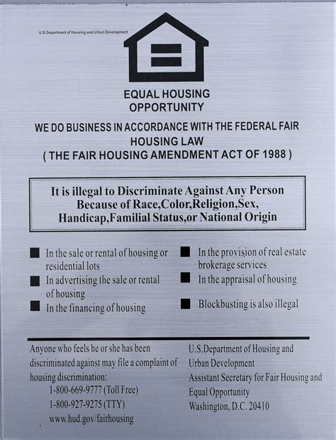 Equal Housing Opportunity Sign