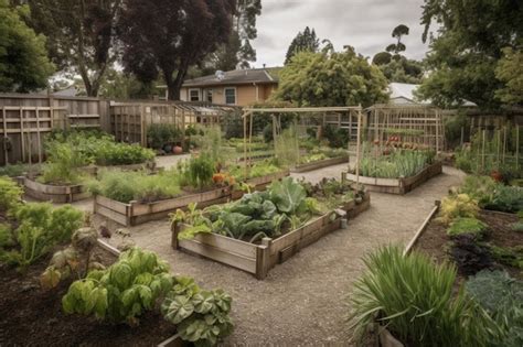 Premium Photo Permaculture Garden With Fruit Trees Vegetables And