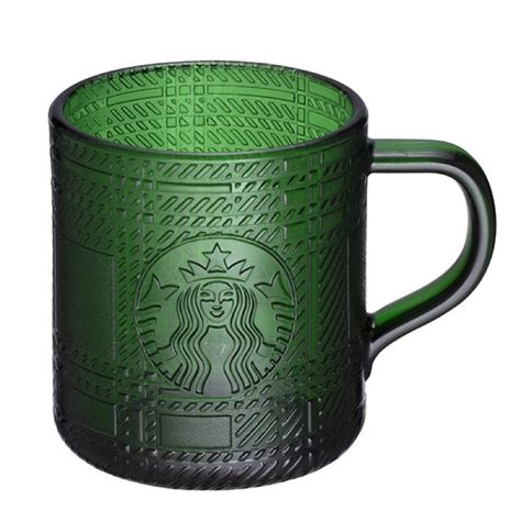 🟡現貨🟡starbucks星巴克 透明格紋女神玻璃杯 碧綠格紋女神玻璃杯 400ml 蝦皮購物