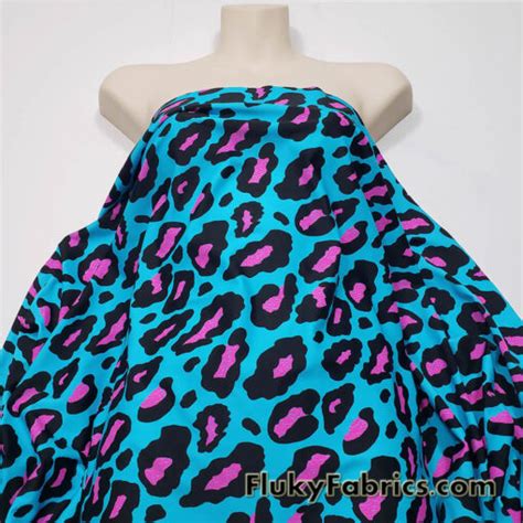 Hot Pink And Black Leopard Print 4 Way Stretch Nylon Spandex Swimsuit