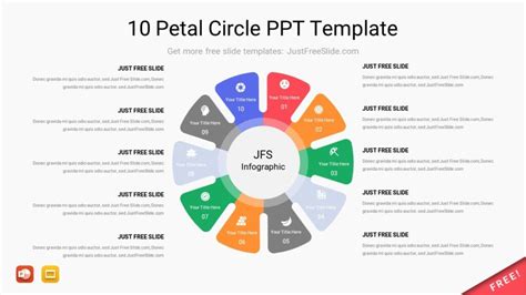 10 Segments Ring Diagram Ppt Template Just Free Slide