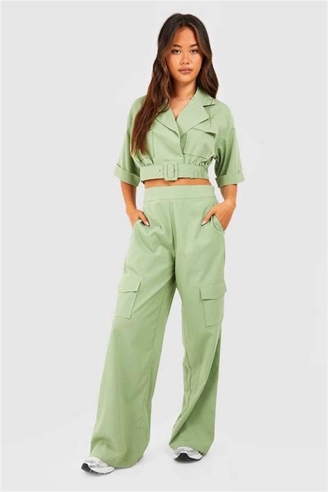 Cargo Pocket Relaxed Fit Trousers Boohoo Uk