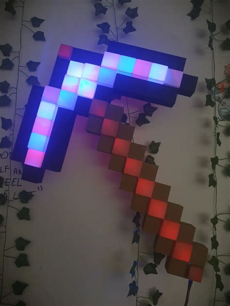 Minecraft Pickaxe Wall Lamp By Pioterzero Makerworld