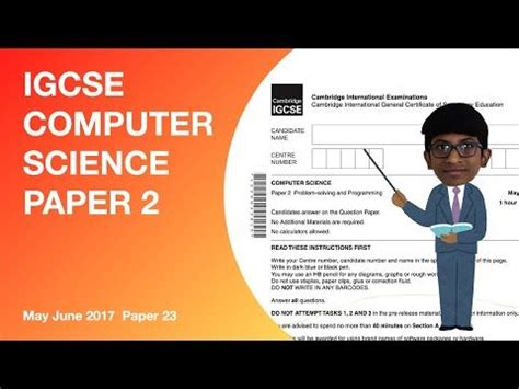 How To Solve IGCSE Computer Science Paper May June Paper Easy Way Study