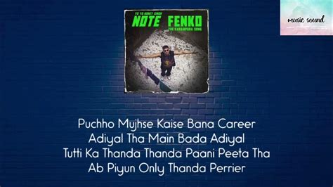 Note Fenko Lyrics The Karampura Song Yo Yo Honey Singh Youtube