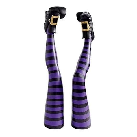 Cagnkofi 1 Pair Halloween Devil Witch Legs Props Upside Down Feet With