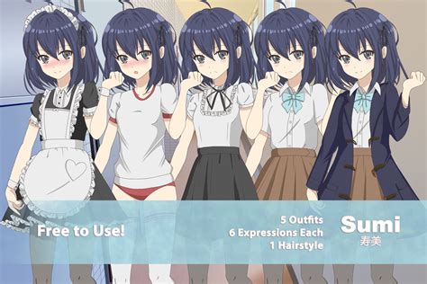 Sumi Free Character Sprite By Noranekogames