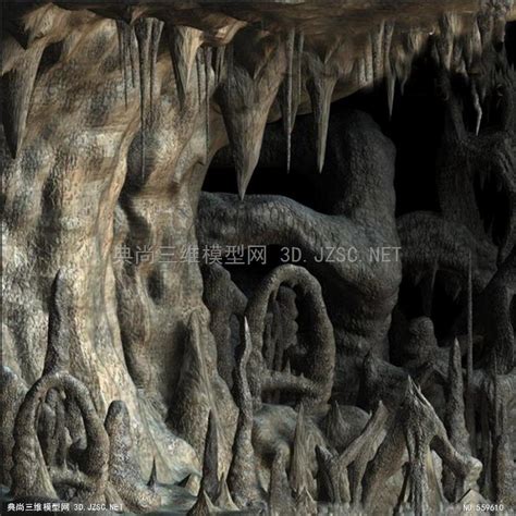 Max：10种精细的山洞钟乳石 三维动画模型3dmax模型 地产动画三维动画场景3dmax模型