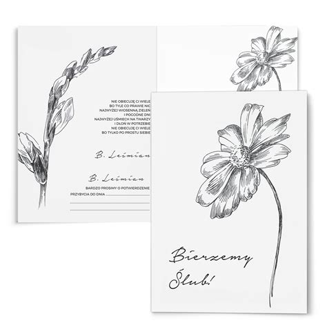 ZAPROSZENIA ŚLUBNE GOTOWE z kopertą ZSE06 10szt Wave Print Sklep