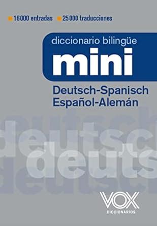 Diccionario Mini Deutsch Spanisch Español Alemán VOX Lengua