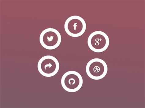 Circular Social Media Icons In Css — Codehim