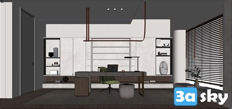 Phong Lam Viec Wabi Sabi 11102022 14 From Sketchup Models And Free Download