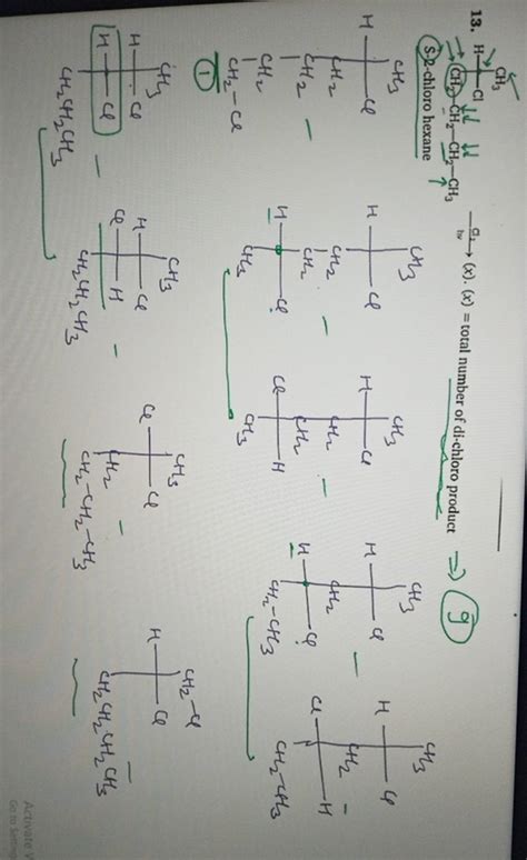 13 H Ch3 J W Ch Ch Ch Ch3 S 2 Chloro Hexane 나도 E Htu Ch₂ H2 Ch₂ H H