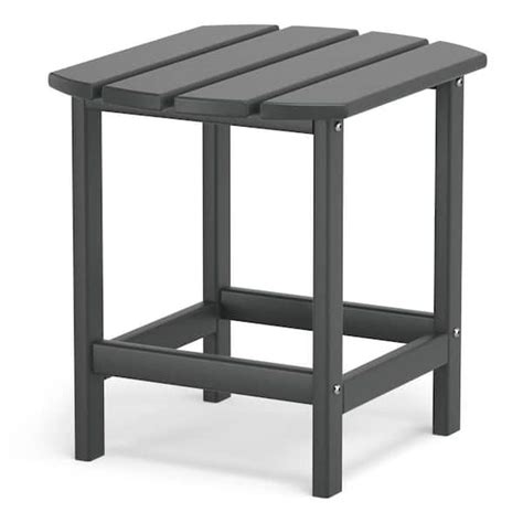 Reviews For Cesicia Gray Plastic Outdoor Side Table With Weather