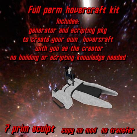 Second Life Marketplace Fp Hovercraft Building Kit