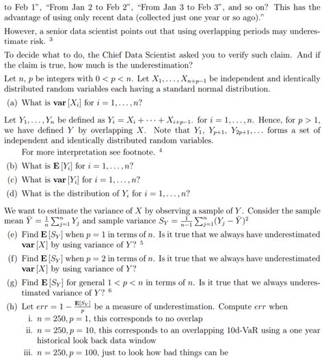 Solved 5 Points When We Compute Value At Risk Var Using