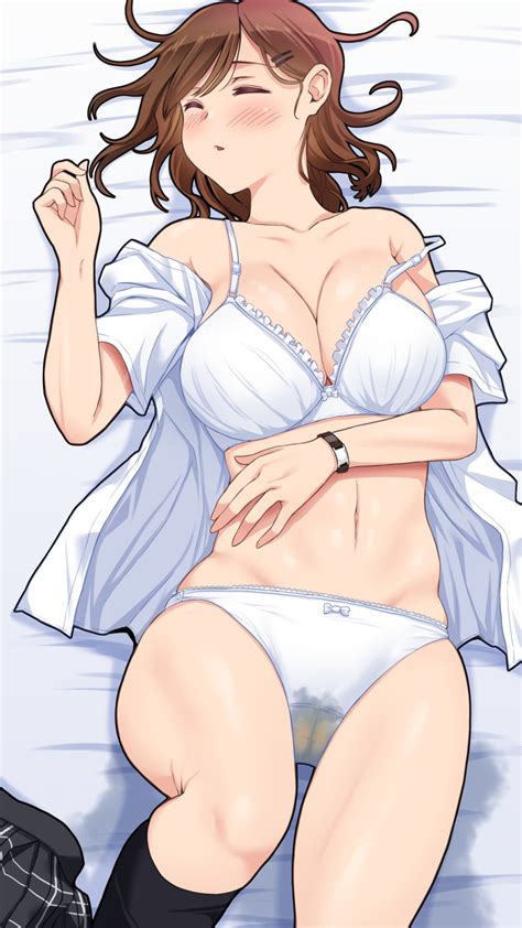 Rule 34 Bed Bedwetting Bra Casual Wetting Exposed Breasts Exposed