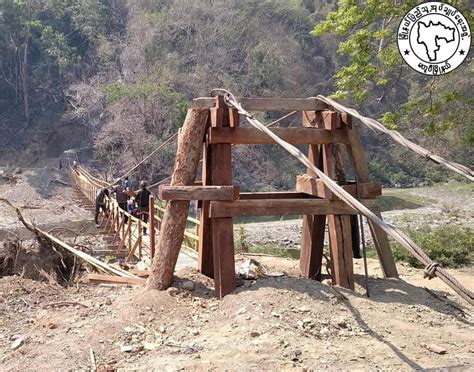 မတူပီတွင် ကြိုးတံတားတစ်စင်းအား ပြည်သူများနှင့် ပူးပေါင်းဆောက်လုပ် သံလ