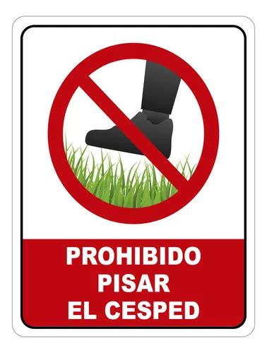 Señalamiento Letrero No Pisar El Césped 20x25 Cm Meses Sin Interés
