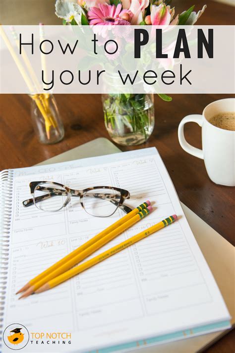 How To Plan Your Week For All The Hats You Wear Top Notch Teaching