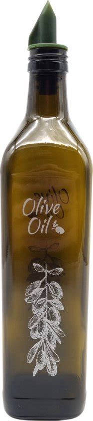 Oliefles Met Schenktuit 750 Ml Olijfolie Fles Azijnfles Groen