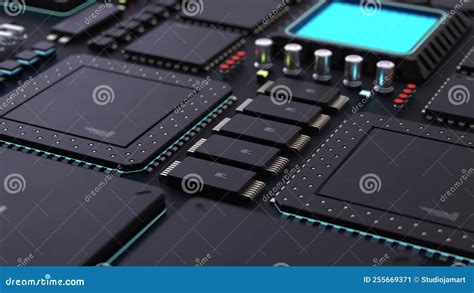 Components Of Quantum Computer Parts Stock Illustration Illustration Of Cyberspace