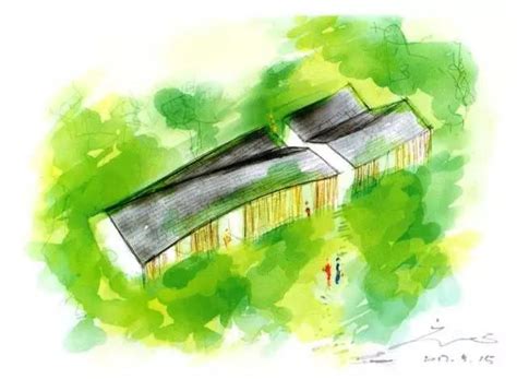构思草图VS建成之后建筑师手稿