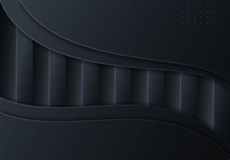 Abstract Black Overlap Layers Techno Background With Copy Space For Text 10970046 Vector Art At