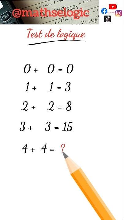 Test Raisonnement Logique Maths Shorts Mathselogic Logic Youtube